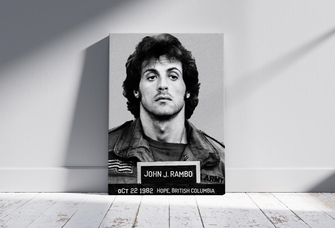 John Rambo Canvas, Rambo Movie Poster Print, Sylvester Stallone Wall ...