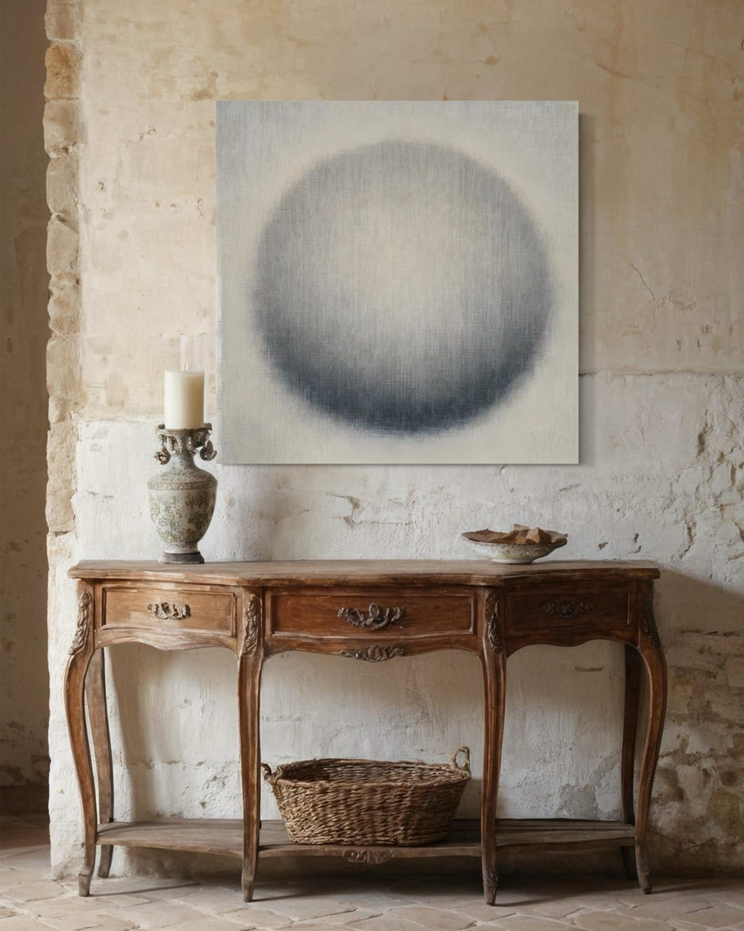 Matte Minimalist Pluto Abstract Painting Wall Art Living Room Art Home ...