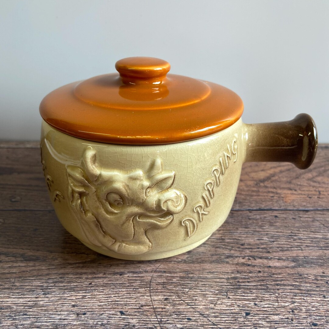 Rare Sylvac Vintage 4902 Beef Dripping Holder Glazed face Bowl. Retro ...