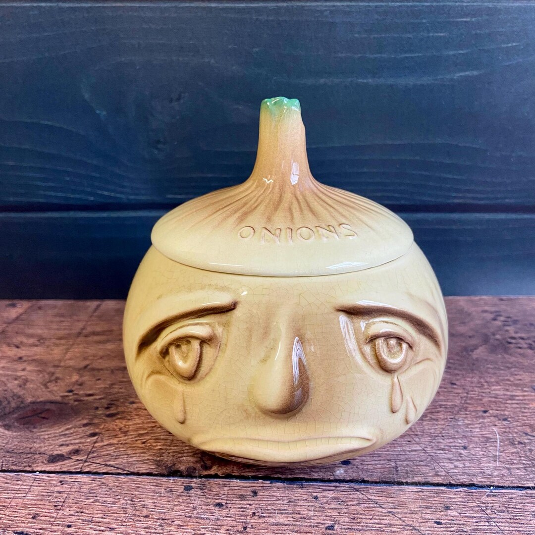 RARE Sylvac Vintage 4756 Crying Onion Glazed Pot Retro Kitchenalia ...