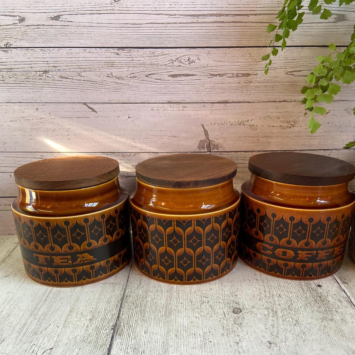 Heirloom Hornsea Pottery Storage Jars John Clappison. Refinished Lids ...