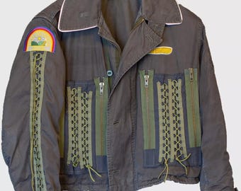 Brett Alien Jacket Grey Cotton Casual Nostromo Harry Dean Stanton Coat ...