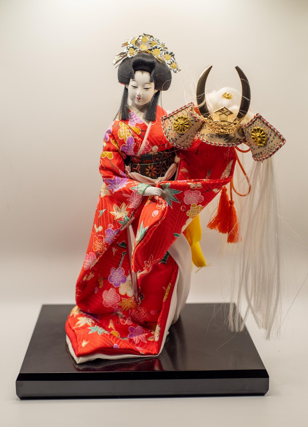 Japanese Princess Doll Traditional Doll Holding Samurai Helmet - Etsy