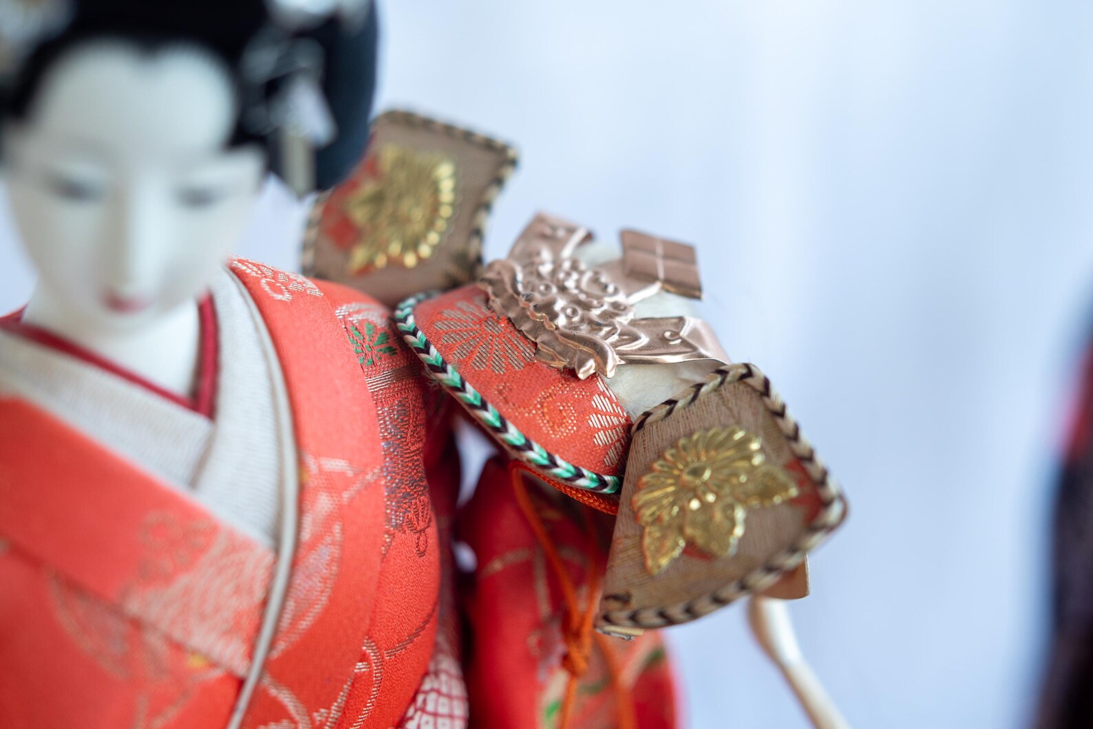 2 Japanese Kimono Dolls, Sold as One Set of 2, One Doll Holds a Samurai ...