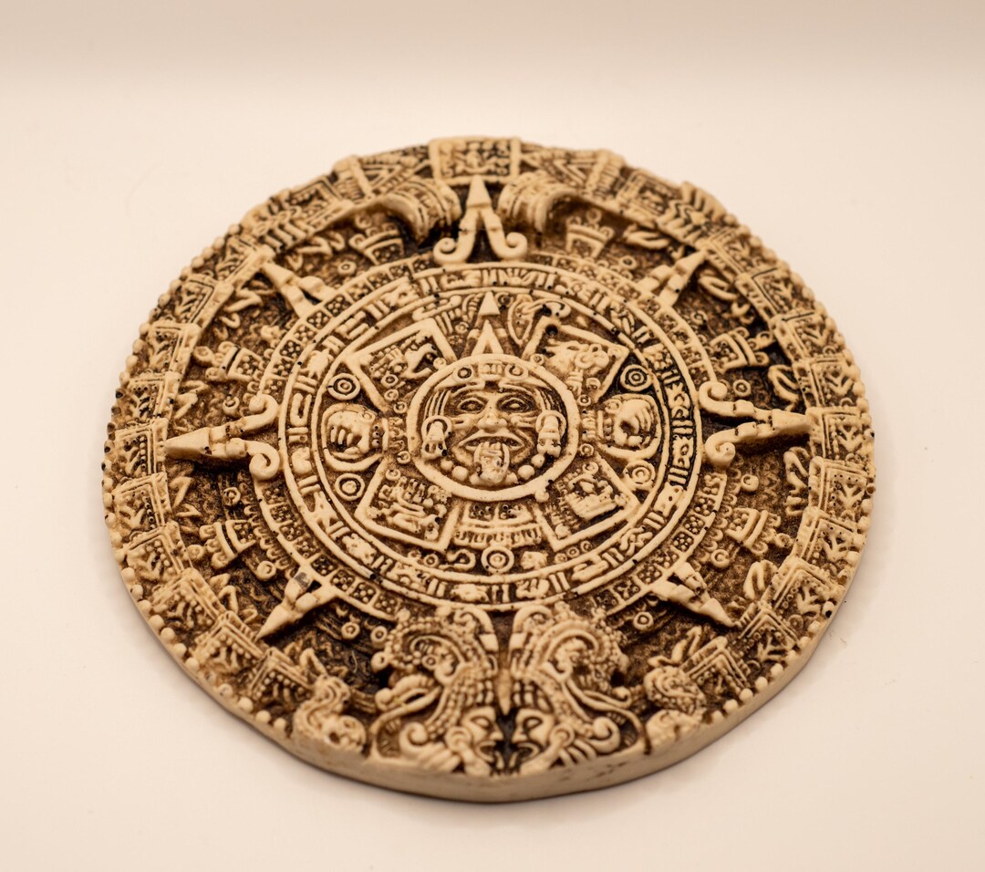 Aztec Sun Calendar Small Disc You Can Hang on Wall as Decor - Etsy