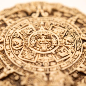 Aztec Sun Calendar Small Disc You Can Hang on Wall as Decor - Etsy