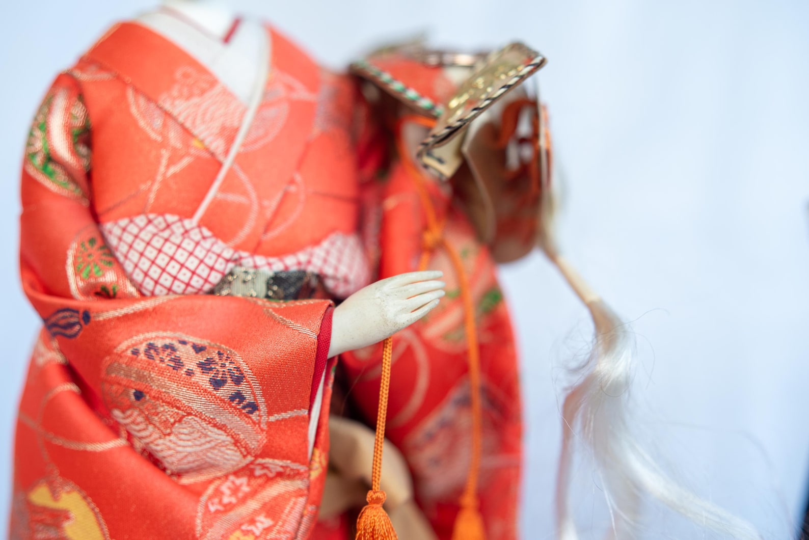 2 Japanese Kimono Dolls, Sold as One Set of 2, One Doll Holds a Samurai ...