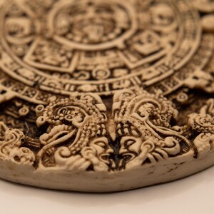 Aztec Sun Calendar Small Disc You Can Hang on Wall as Decor - Etsy