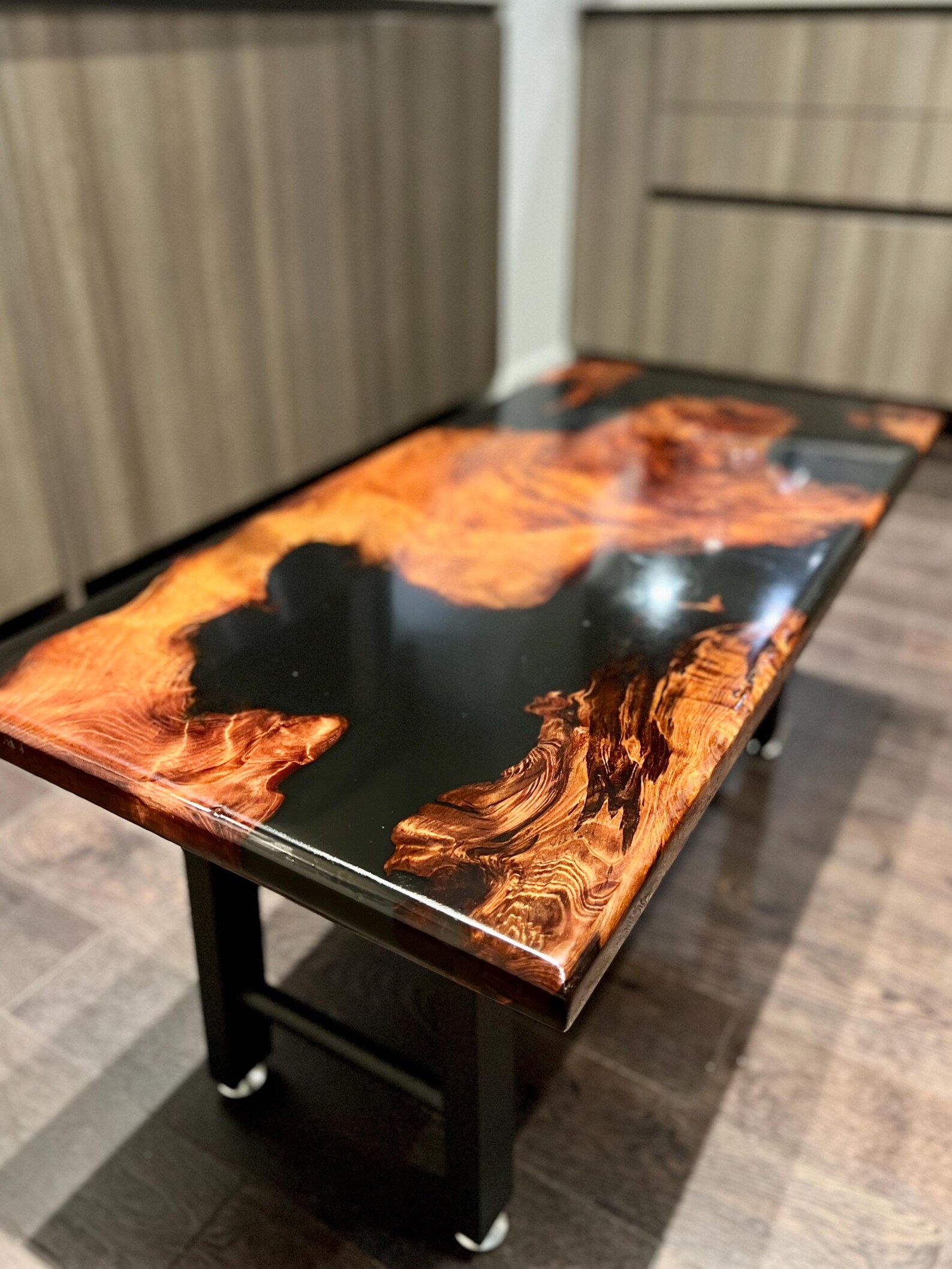 Gorgeous Old Growth Redwood Coffee Table With High Gloss Epoxy Finish ...