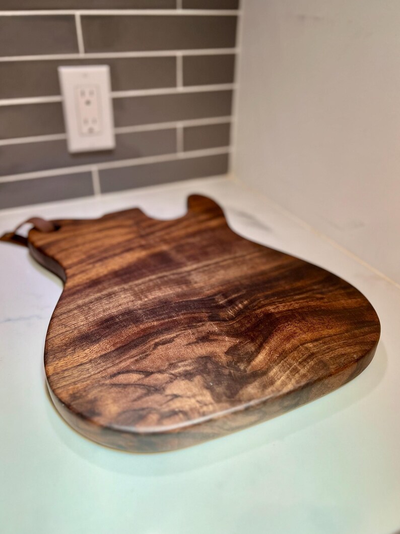 Black Walnut Telecaster-shaped Charcuterie and Serving Board | Guitar ...