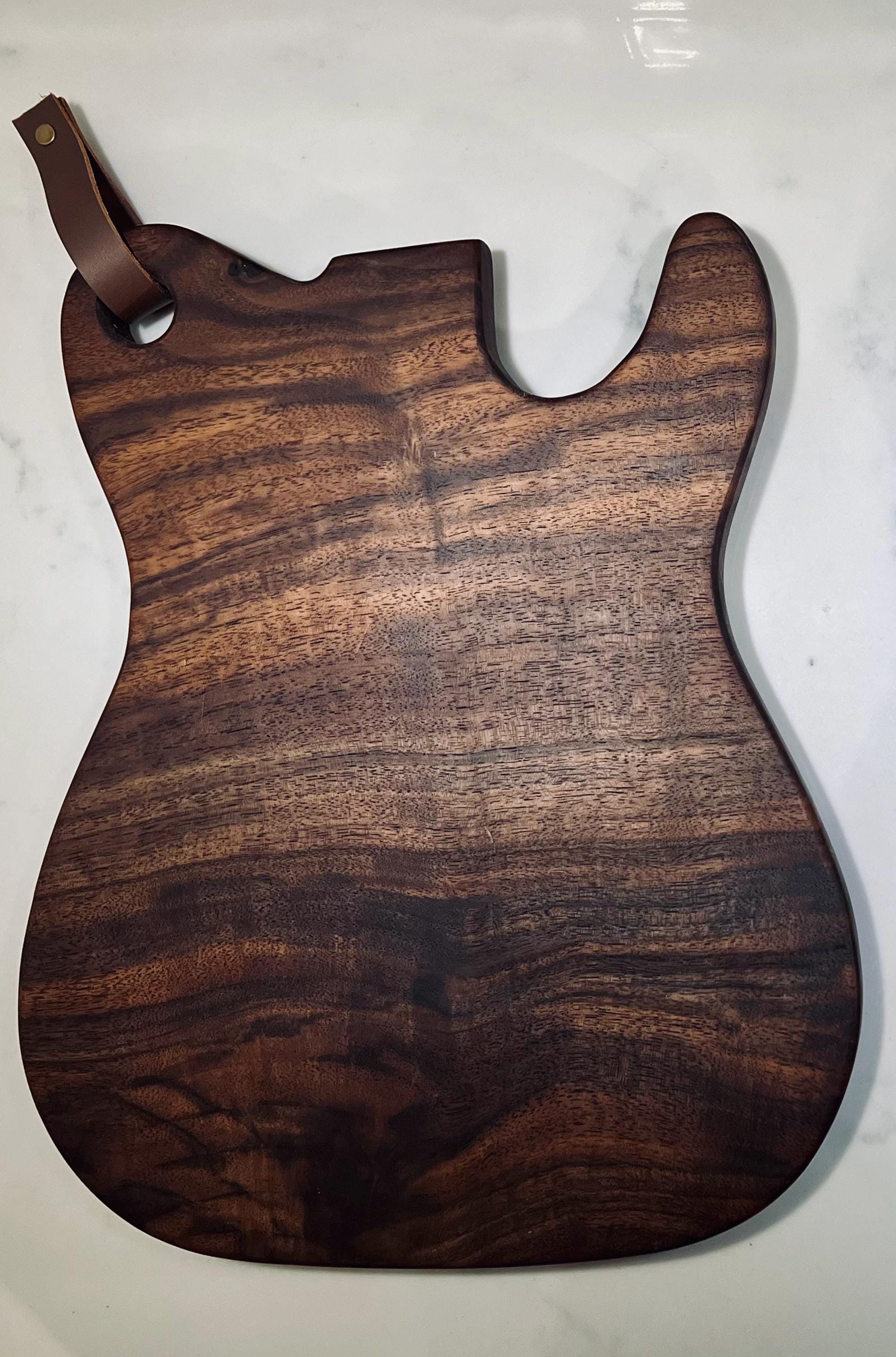 Black Walnut Telecaster-shaped Charcuterie and Serving Board | Guitar ...