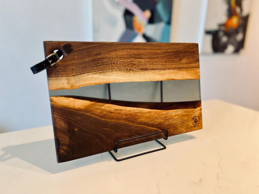 Handcrafted Small Live Edge Black Walnut Wood in Translucent Black ...