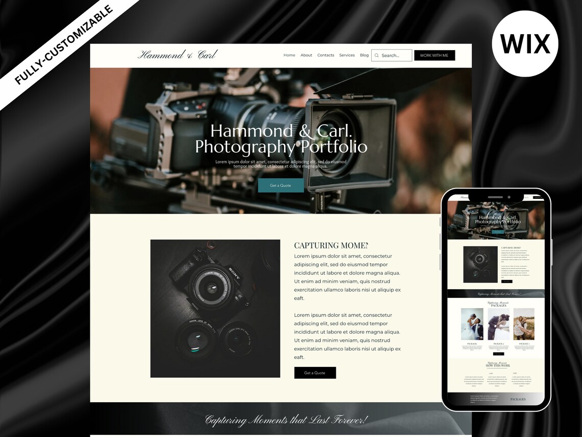 Photography Wix Website Template, Wix Photography Website Template for ...