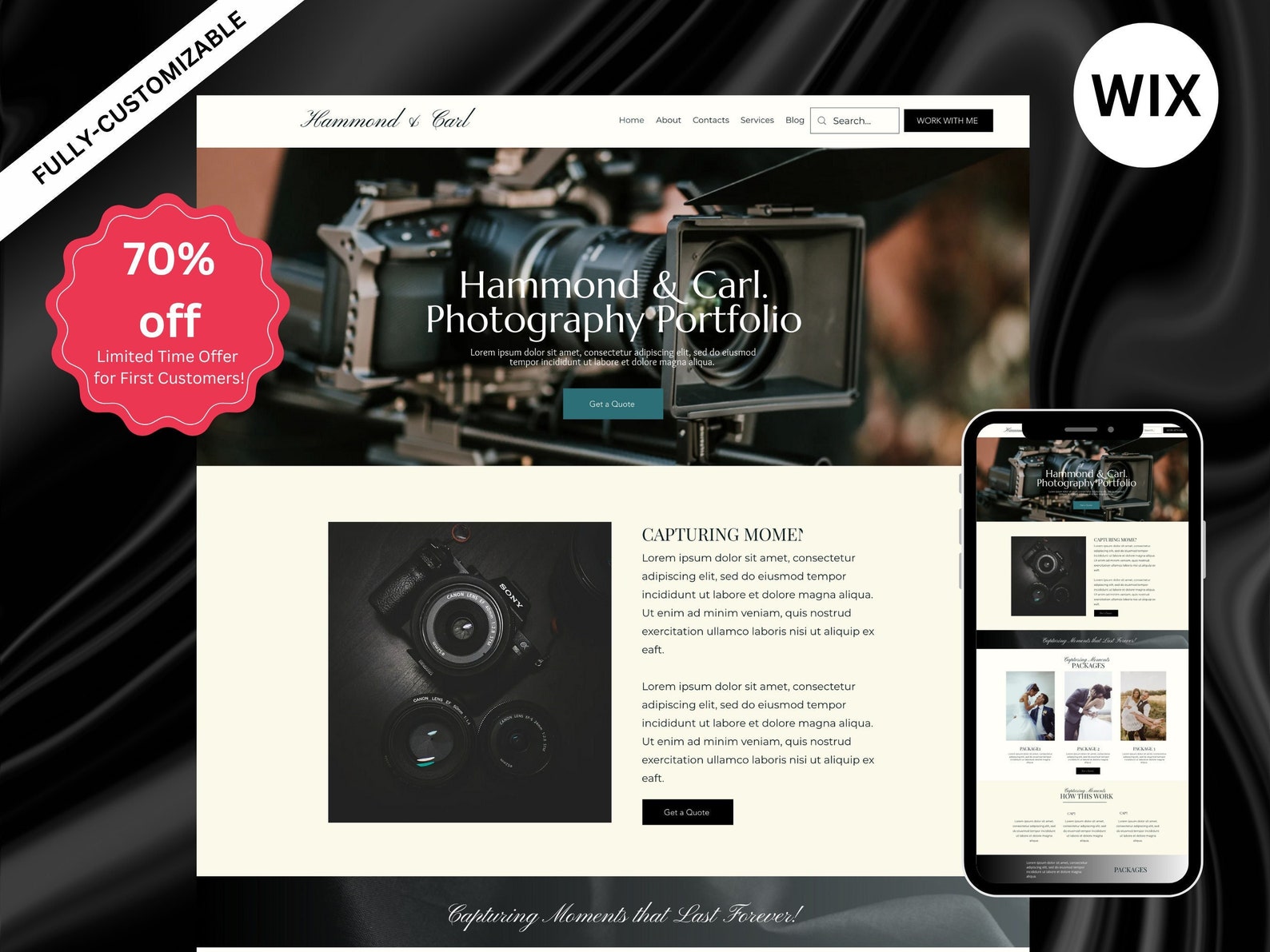 Photography Wix Website Template, Wix Photography Website Template for ...