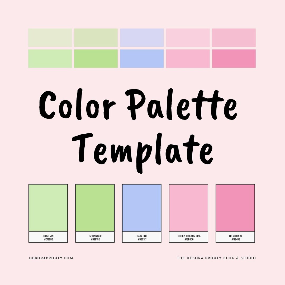 Color Palette Kit Fresh Mint, Spring Bud, Baby Blue, Cherry Blossom ...