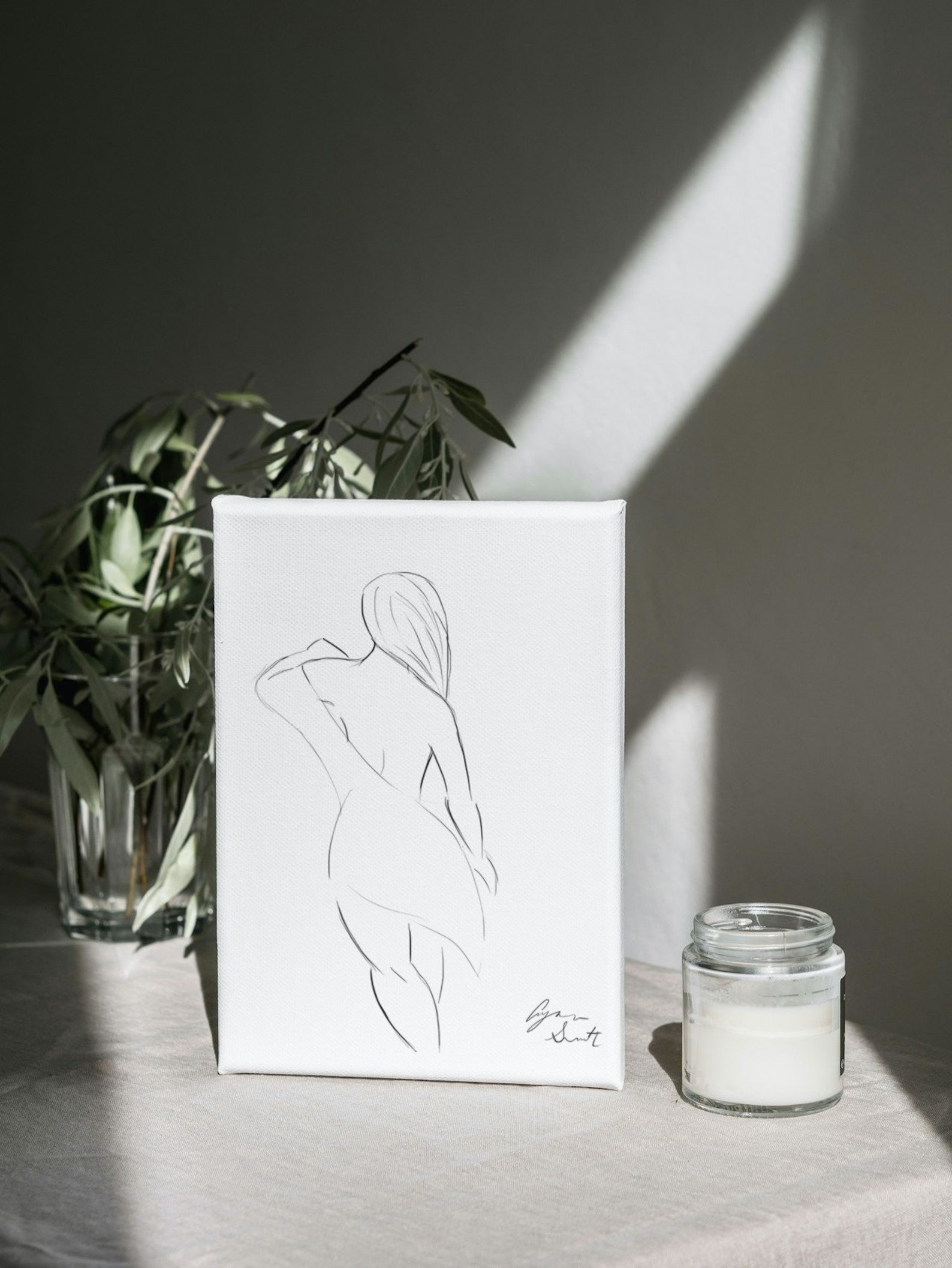 Minimalist Female Figure Line Art Sketch (digital Download) - Etsy