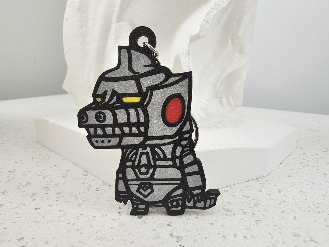 Mechagodzilla Keychain Godzilla Key Ring - Etsy