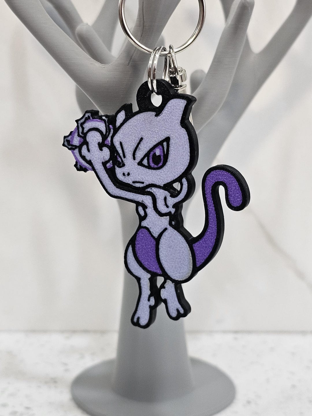 Mewtwo Pokemon Keychain Backpack Tag 3D Printed Pokémon Gift - Etsy