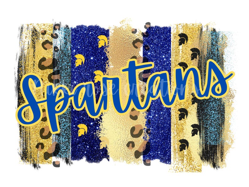 Spartans Blue Glitter Spirit PNG Digital Download | Digital Image ...