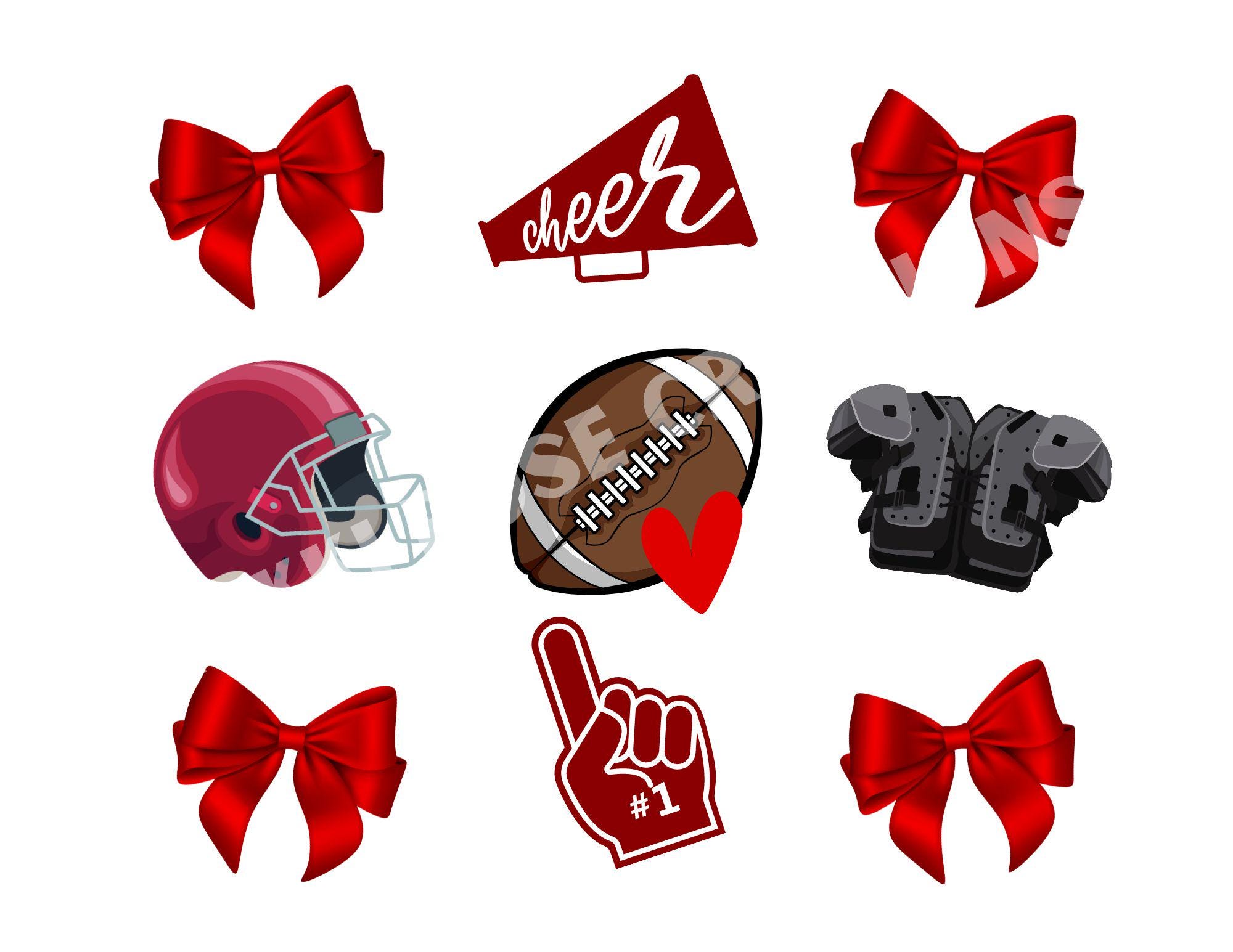Football Red and Black Cheer PNG Digital Download Digital Image ...