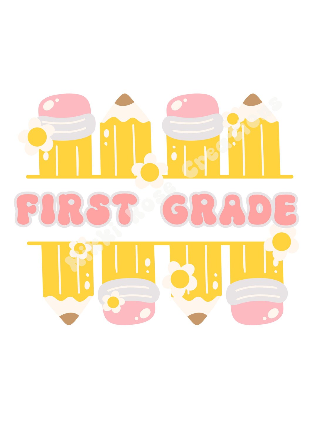 First Grade Back to School Cute Pencil PNG | Digital File | Back to ...