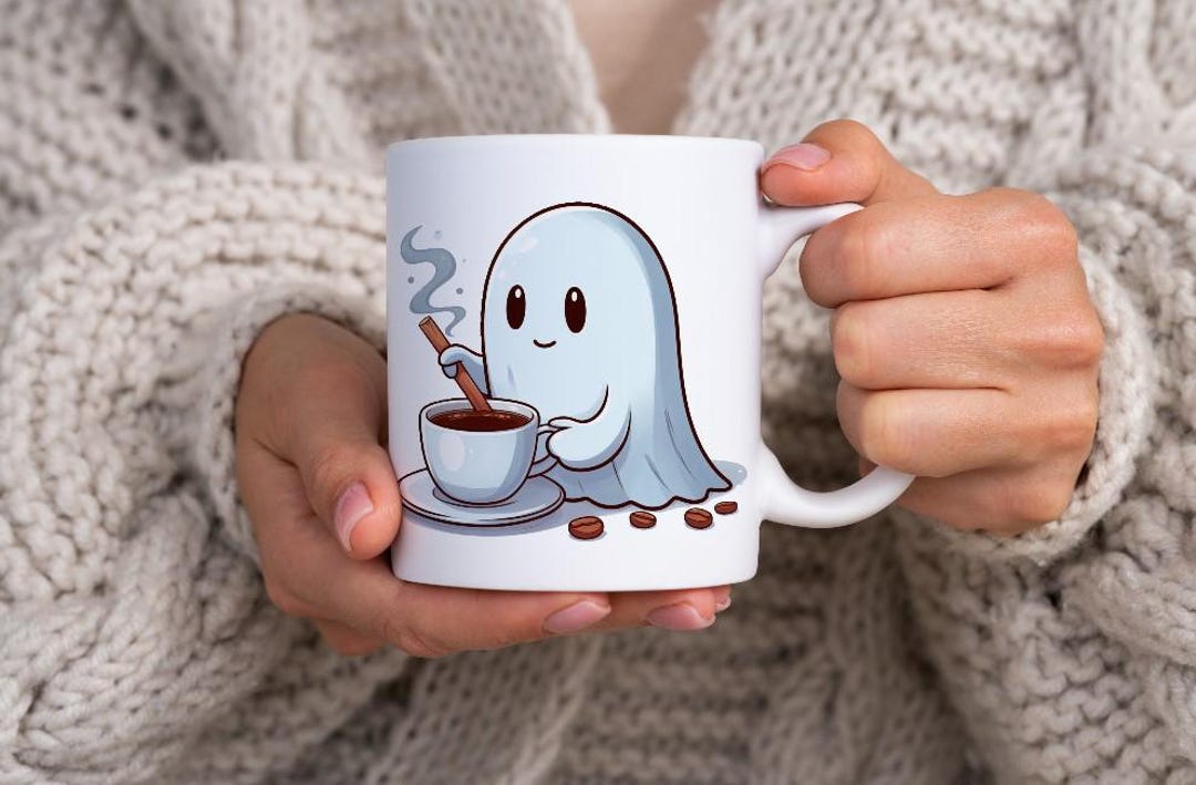 Cut Cartoon , Halloween, Mug, Gift, Cut Ghost, Fall Mug, Girt, Ghost ...