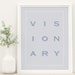 Visionary Word Poster the Paper Perspective - Etsy