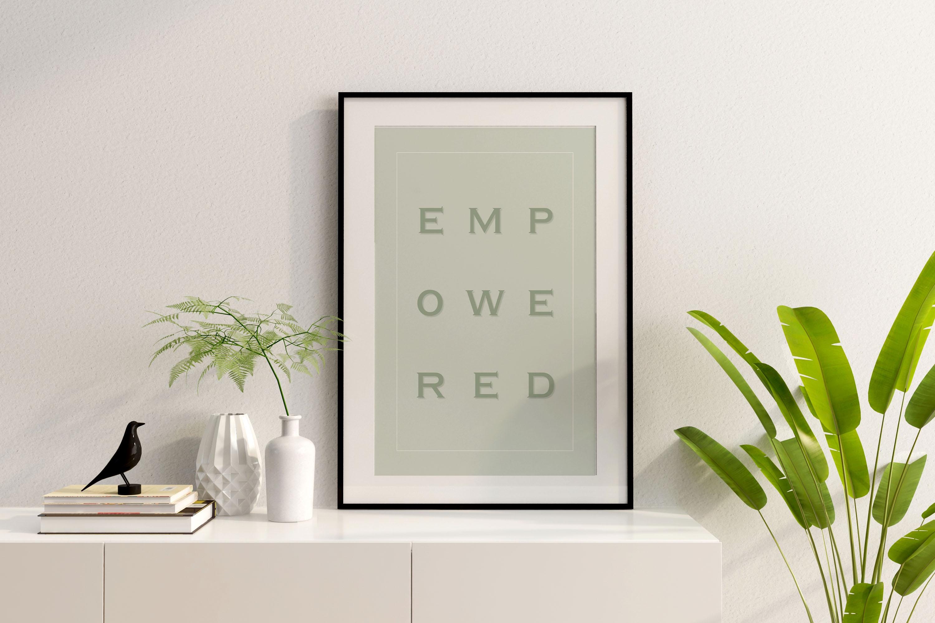 Empowered Word Poster the Paper Perspective - Etsy