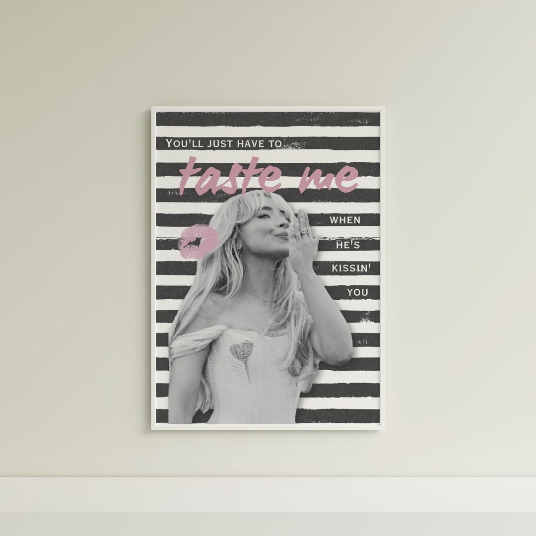 Sabrina Carpenter Striped Short N Sweet Poster, Single Art Print ...