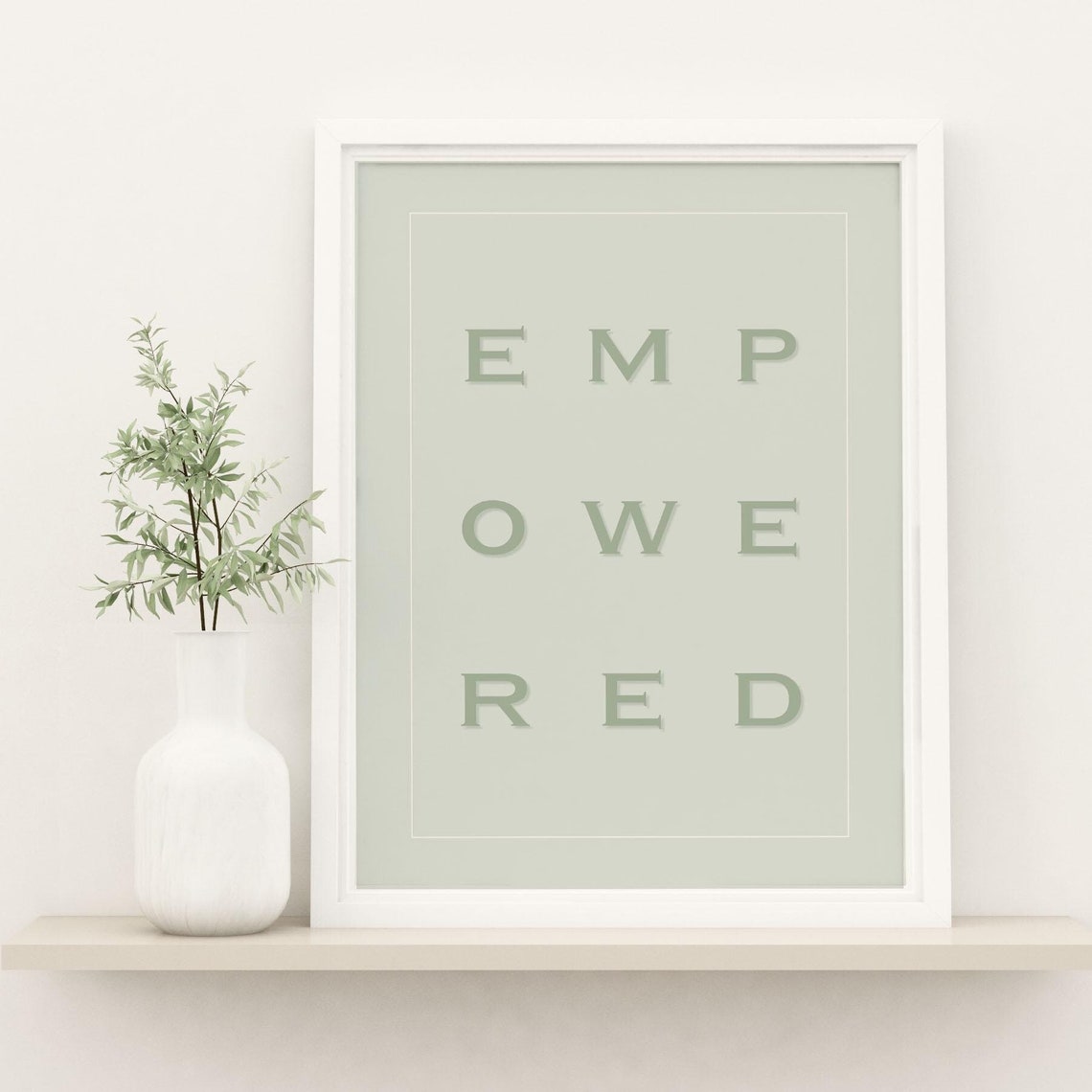 Empowered Word Poster the Paper Perspective - Etsy