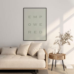Empowered Word Poster the Paper Perspective - Etsy