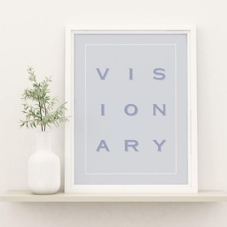 Visionary Word Poster the Paper Perspective - Etsy