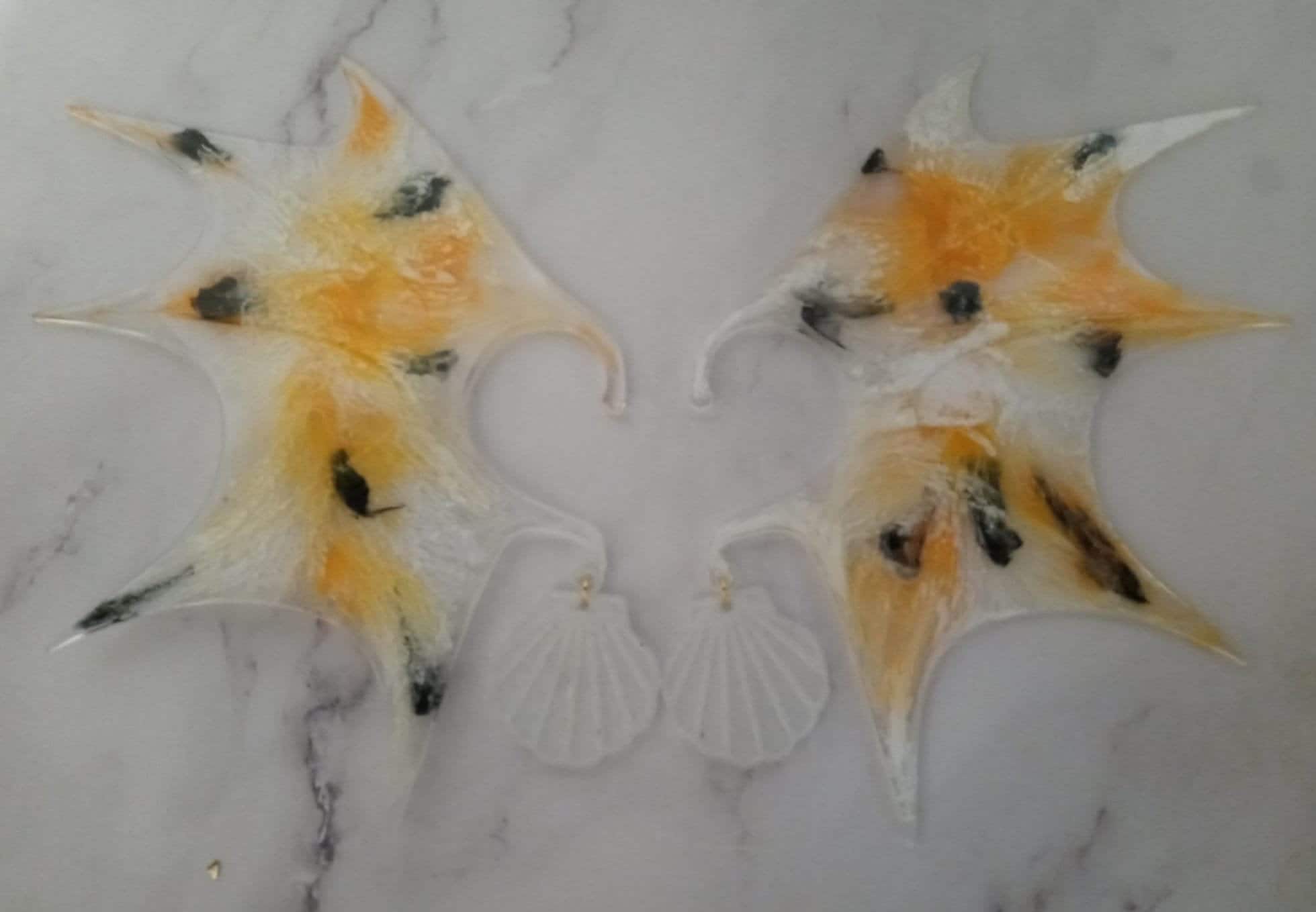 Koi Fish Ear Wraps Resin Handmade Jewelry Accessory Dangle Mermaid Sea ...