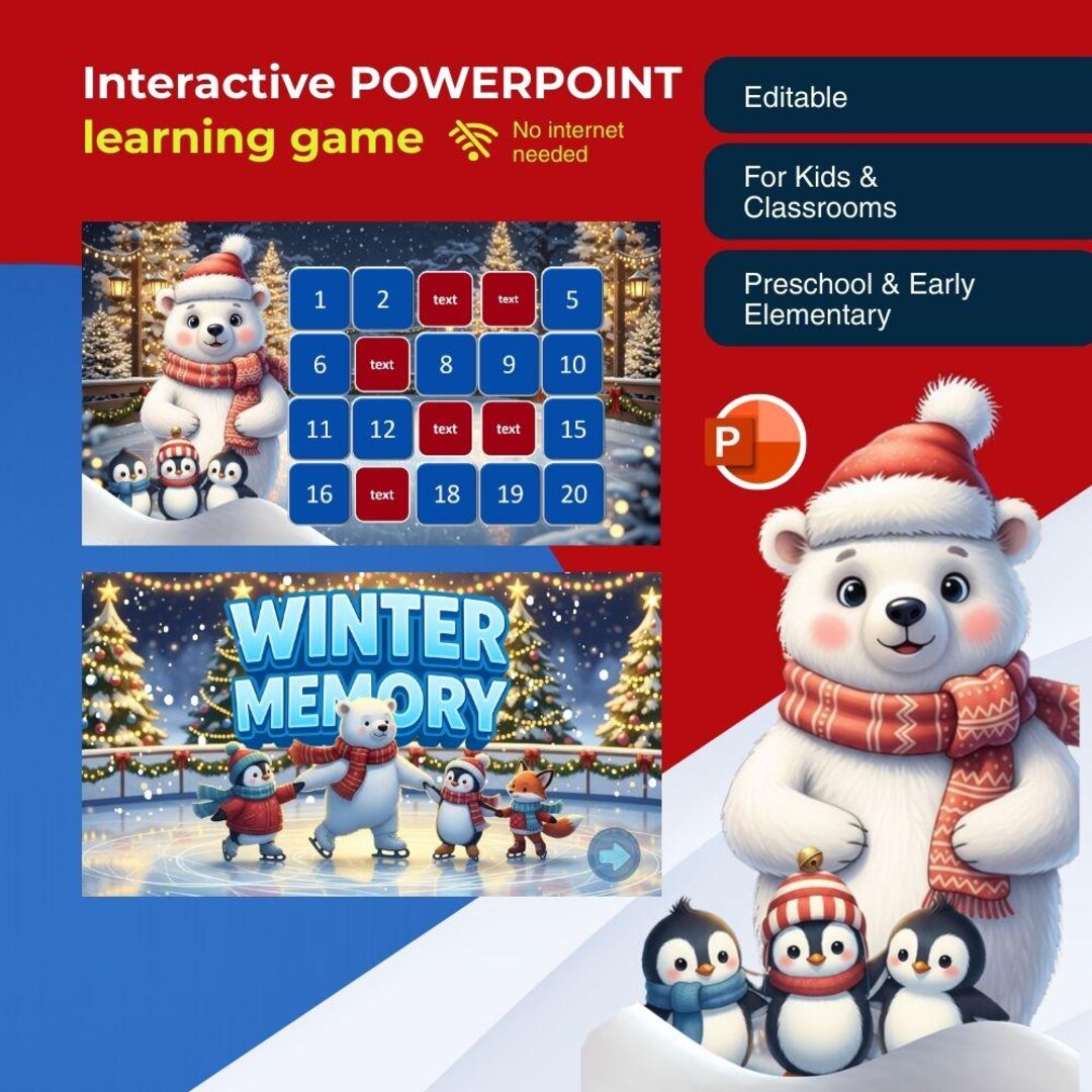 Winter Memory Game (powerpoint) - Etsy