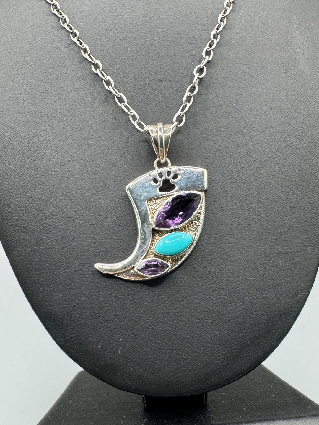 Nicky Butler Robins Egg Blue Turquoise and Purple Amethyst 925 Sterling ...