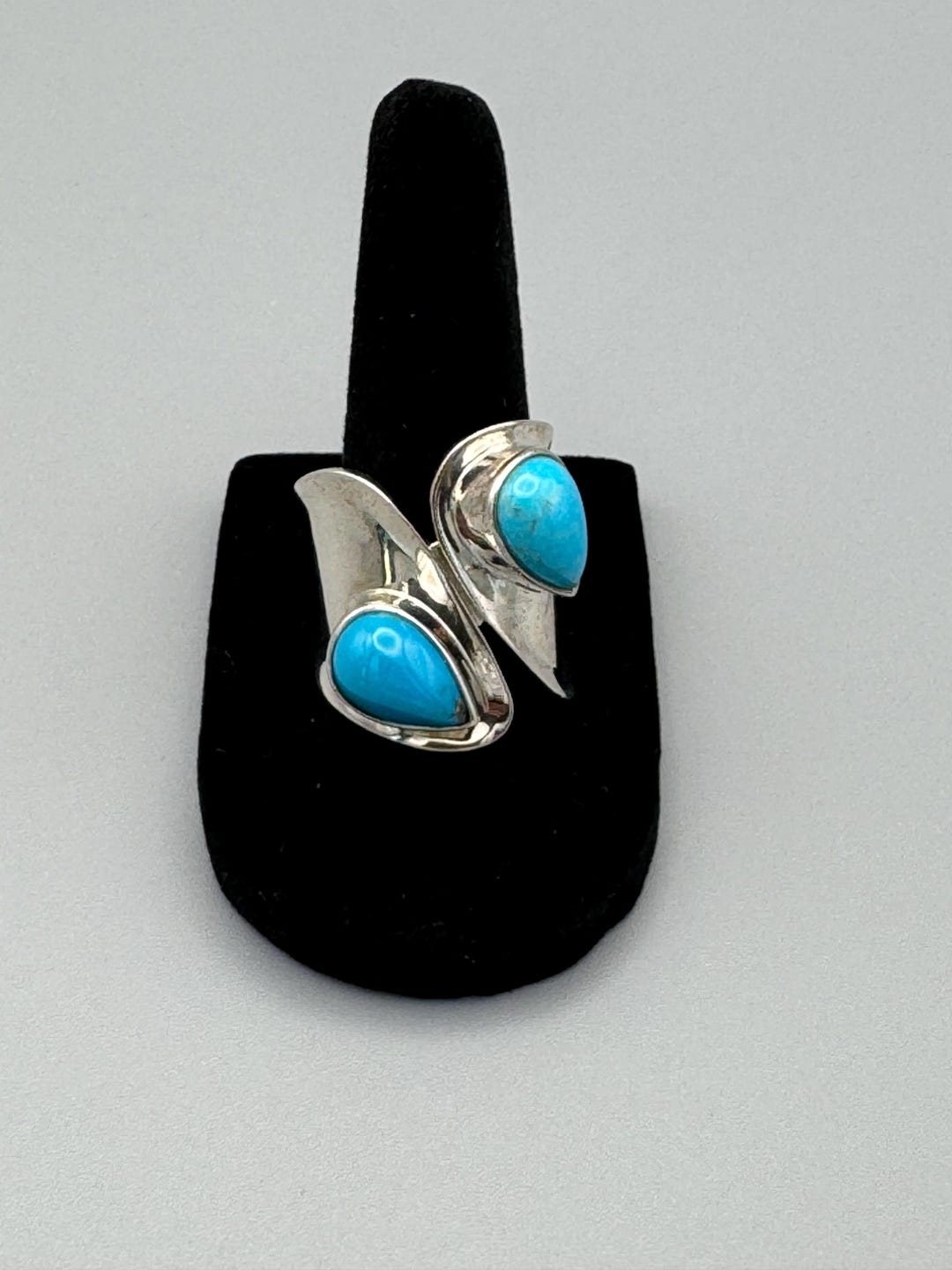 Jay King DTR Two Stone Turquoise Teardrop Ring Silver 925 Size 8.5 - Etsy