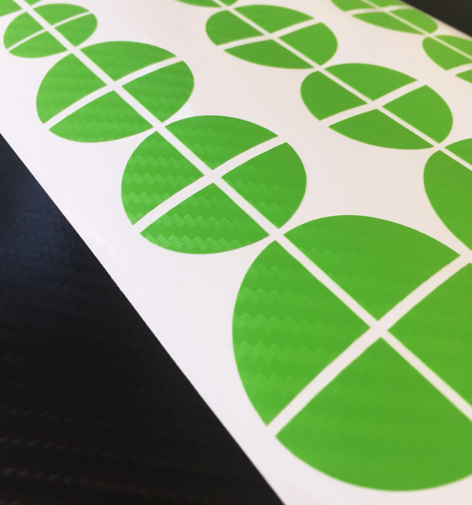 White & Green CARBON Decals for BMW Badge, Roundel Inserts, Badge ...