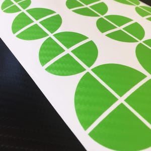 White & Green CARBON Decals for BMW Badge, Roundel Inserts, Badge ...