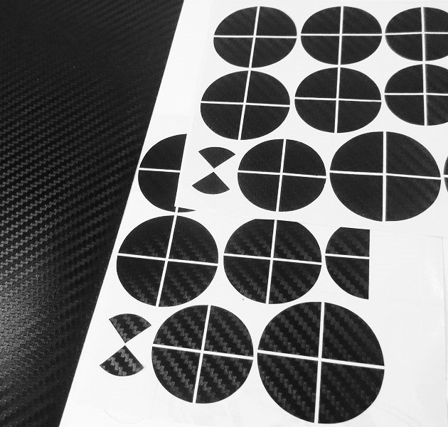 Black & Silver CARBON Decals for BMW Badge, Roundel Inserts, Badge ...