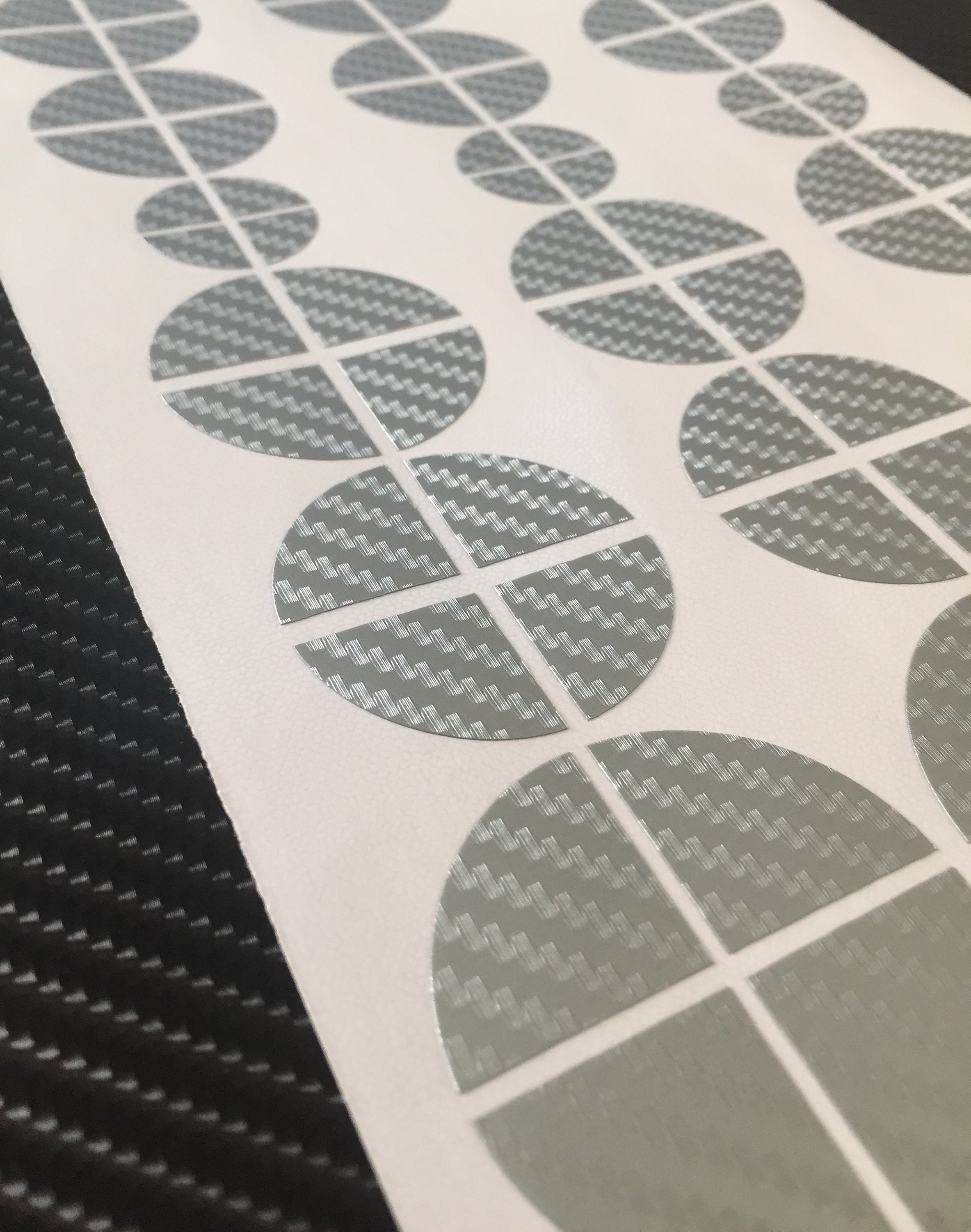 Black & Silver CARBON Decals for BMW Badge, Roundel Inserts, Badge ...