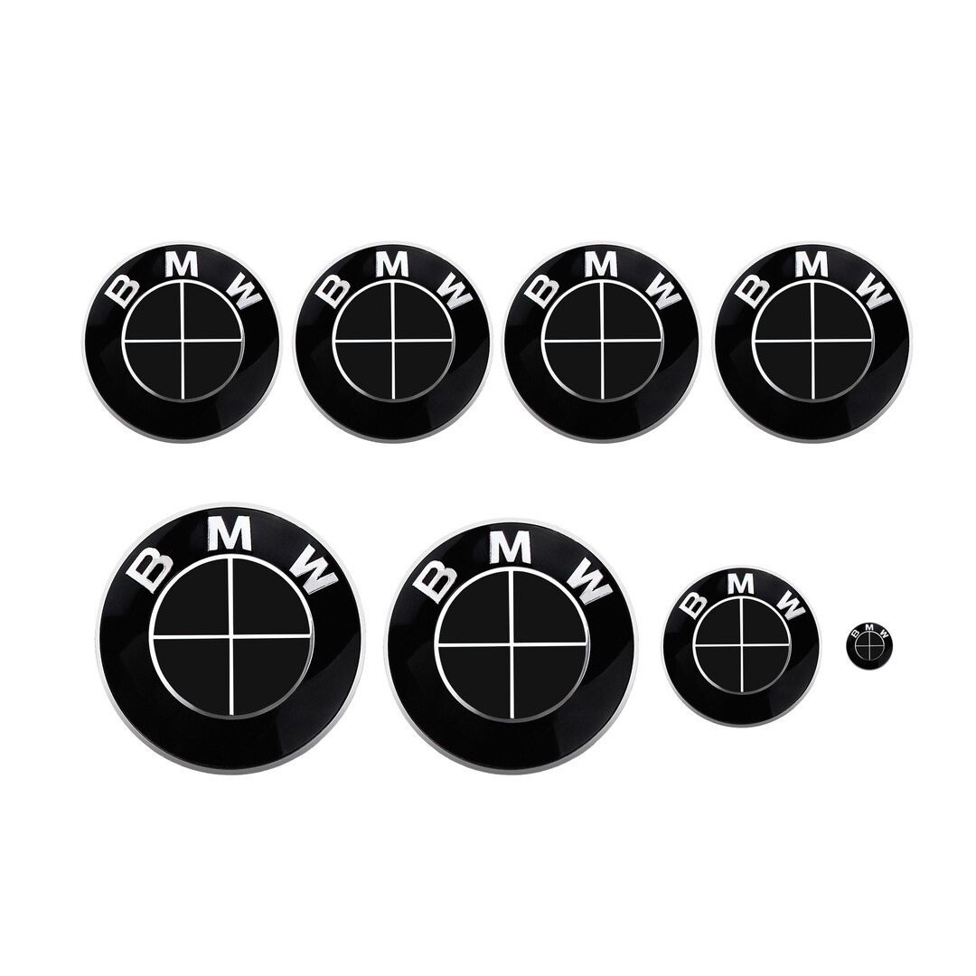 Black MATTE Decals for BMW Badge, Roundel Inserts, Emblem Stickers Wrap ...