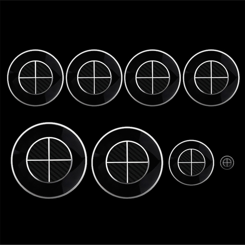 Black CARBON Decals for BMW Badge, Roundel Inserts, Badge Stickers Wrap ...