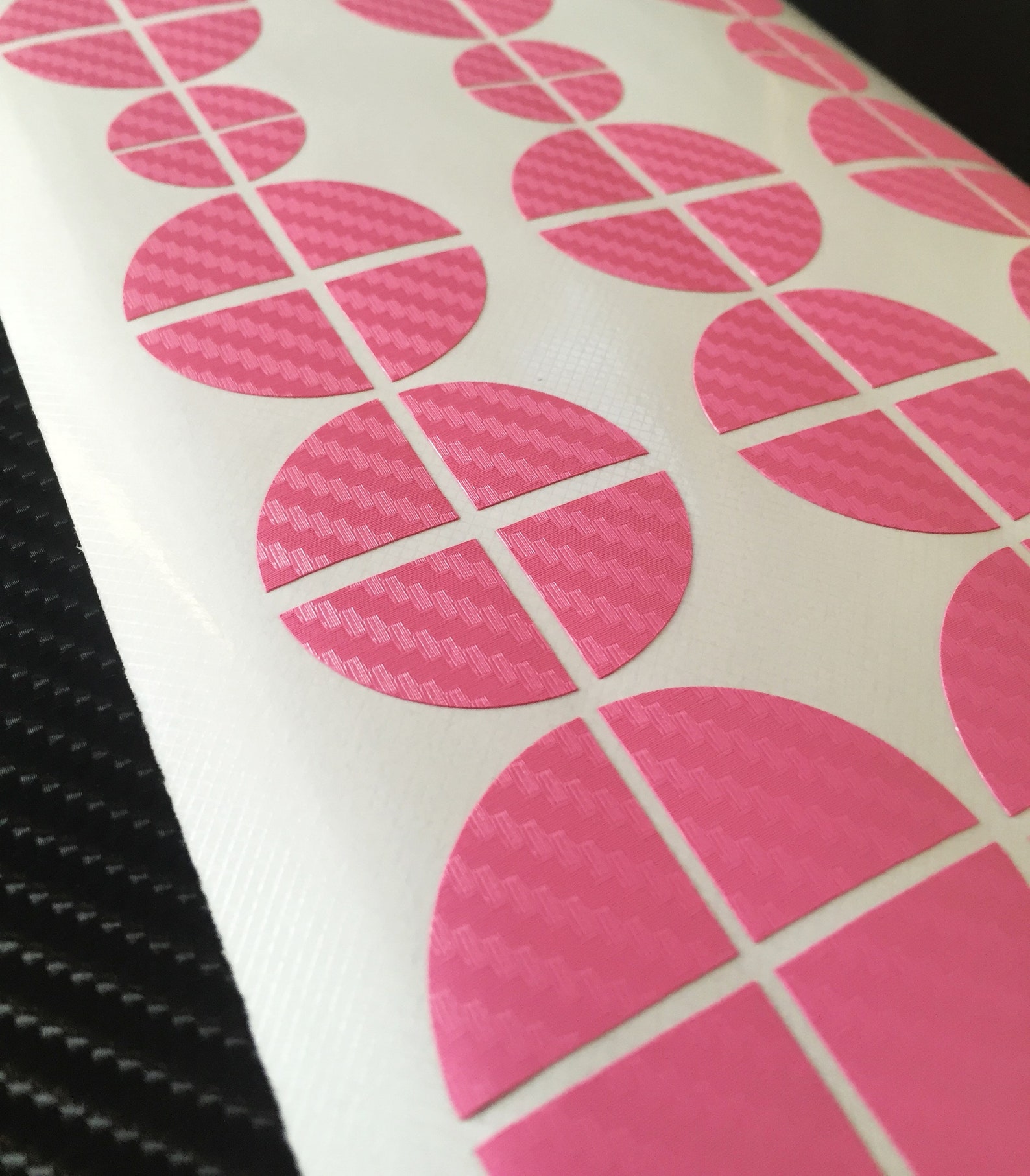 White & Pink CARBON Decals for BMW Badge, Roundel Inserts, Badge ...