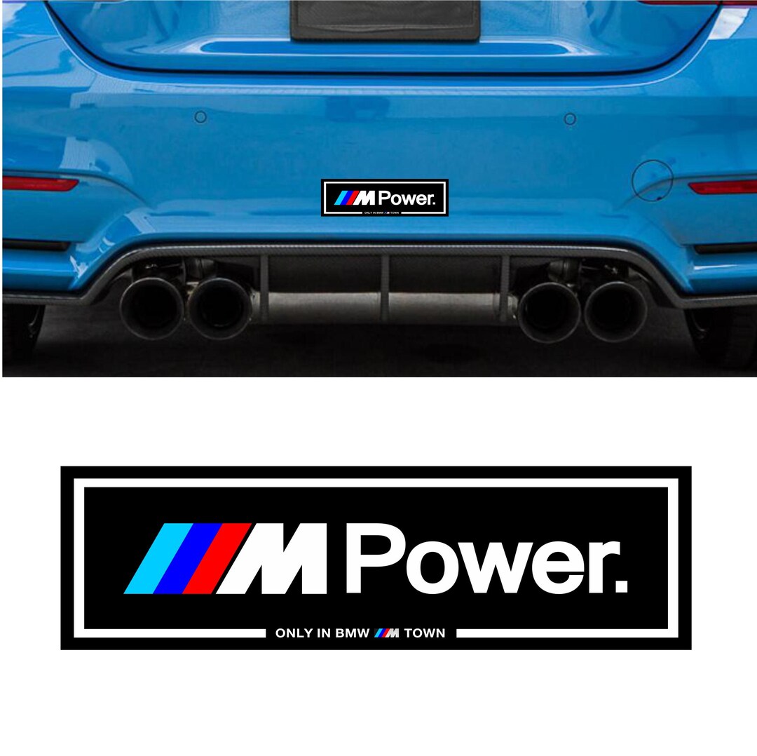 2x BMW M Power Logo Decals, M Town Stickers, Bmw Perfomance Decal for ...