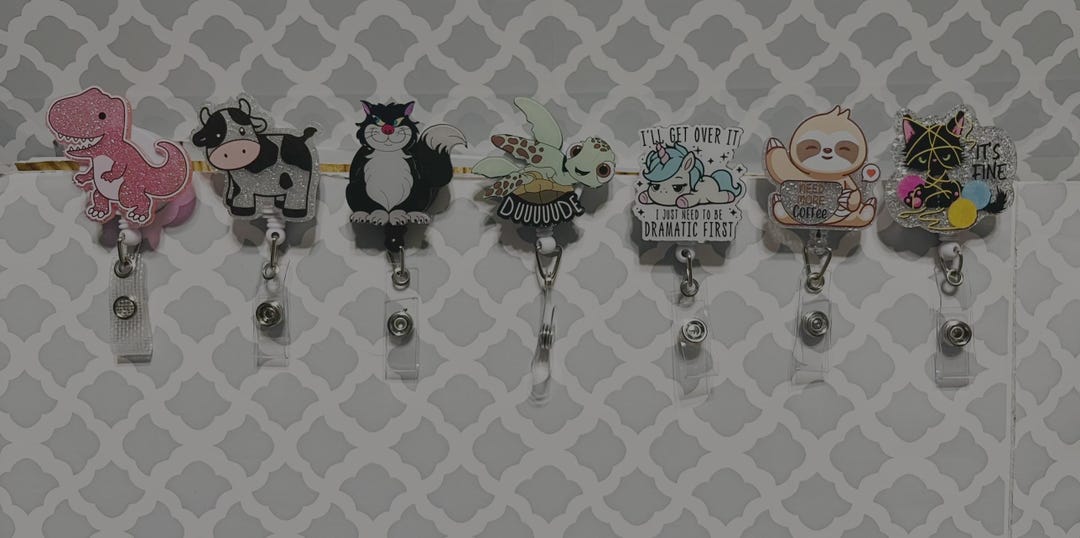 Decorative Badge Reels - Etsy
