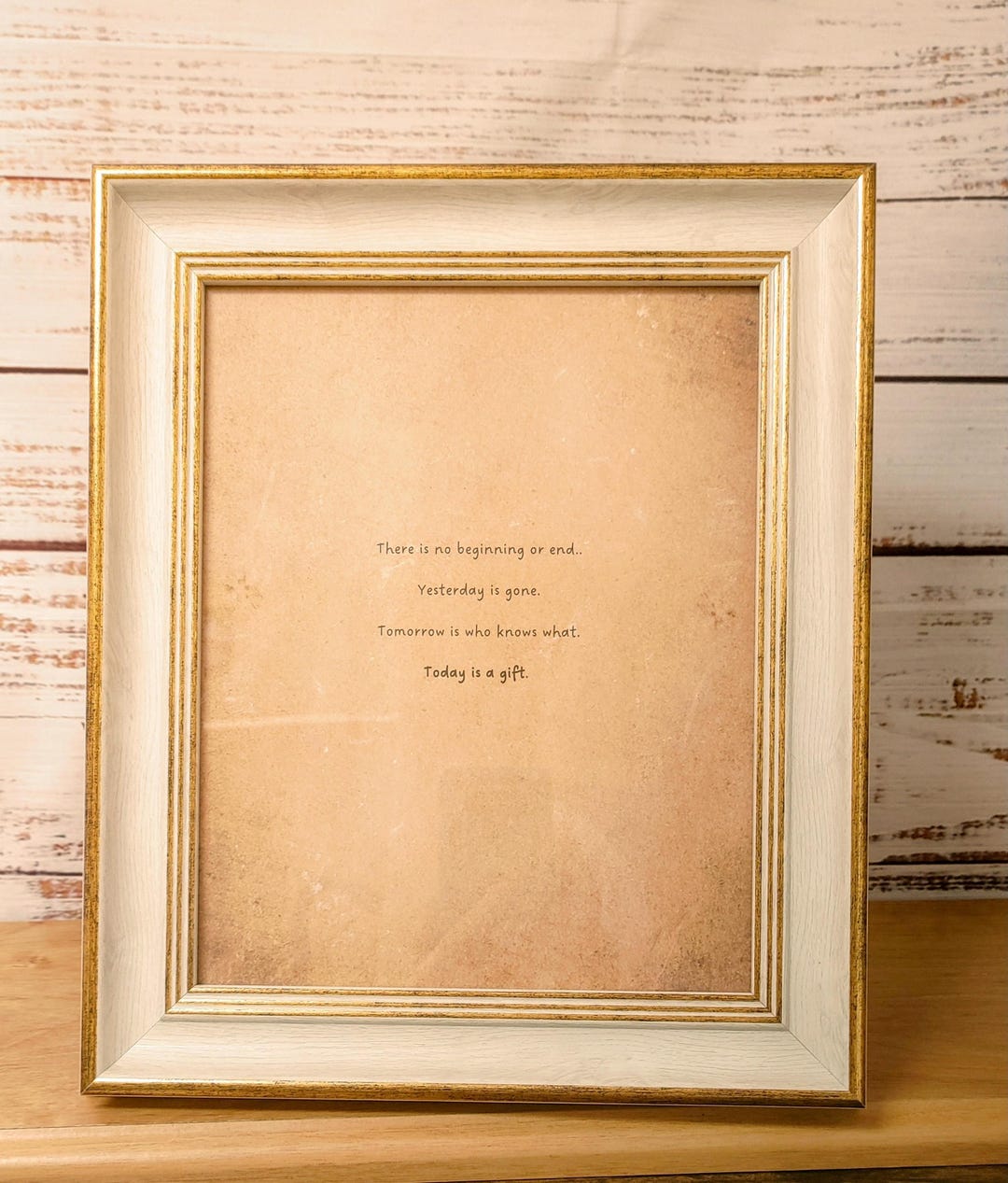 Today is a Gift Quote | Motivational Wall Art | Antique Gold Frame 8x10 ...