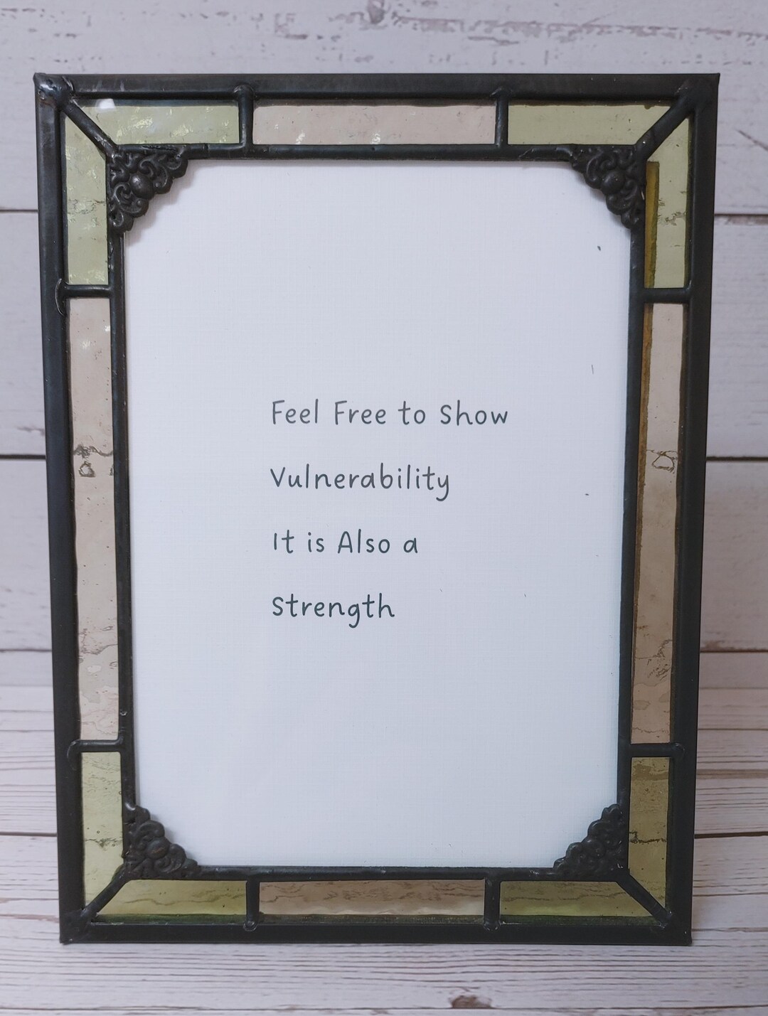 Vulnerability is Strength Quote | Mental Health Awareness Art | Stained ...