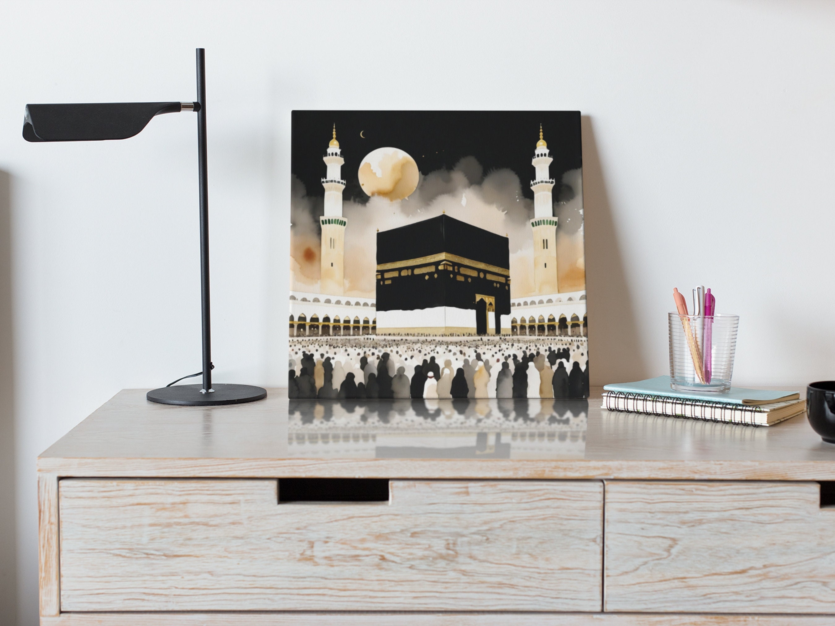 Mecca Kaaba Abstract Watercolor Wall Art | High-resolution Print of ...
