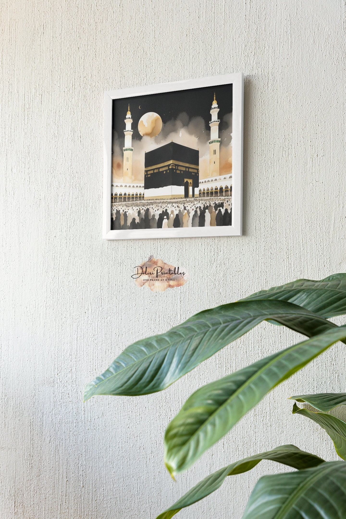 Mecca Kaaba Abstract Watercolor Wall Art | High-resolution Print of ...
