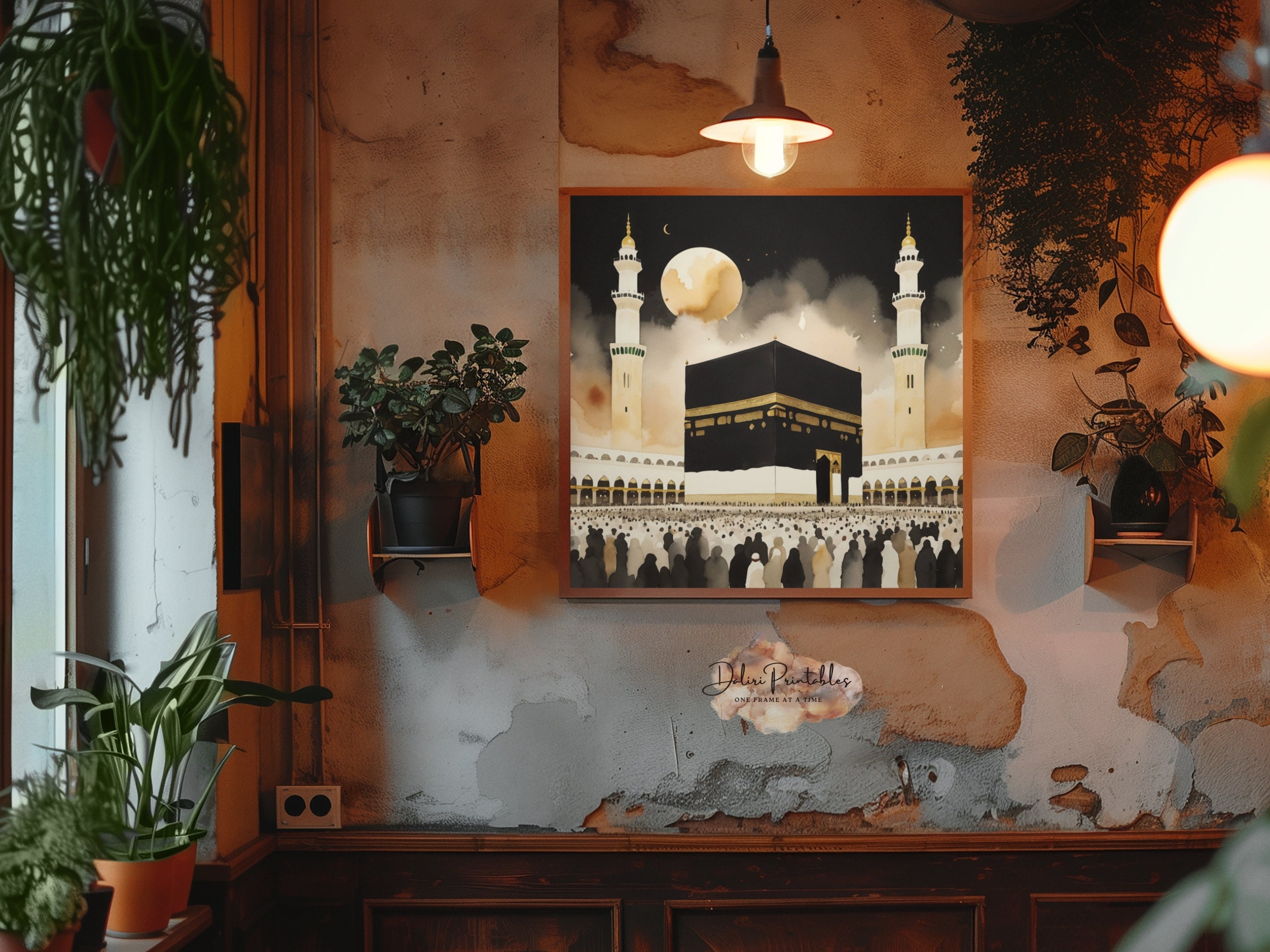Mecca Kaaba Abstract Watercolor Wall Art | High-resolution Print of ...